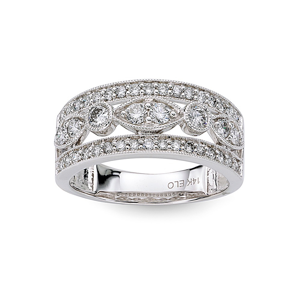 Open Design 8mm Wide Diamond Band | LMFJ